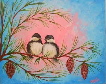 Chickadee Love Birds – Joyce of Art