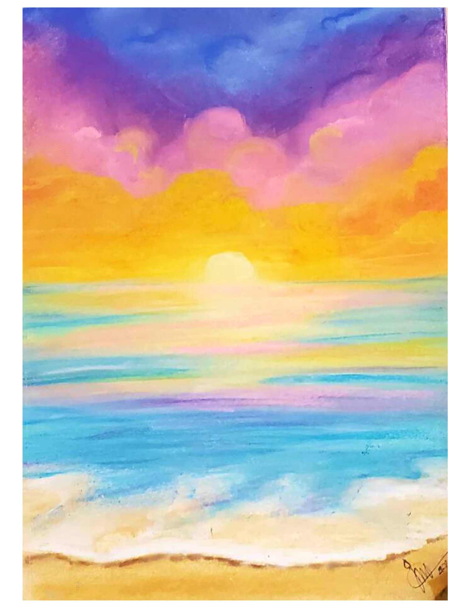 Sherbet Sunrise Soft Pastel Drawing – Joyce of Art